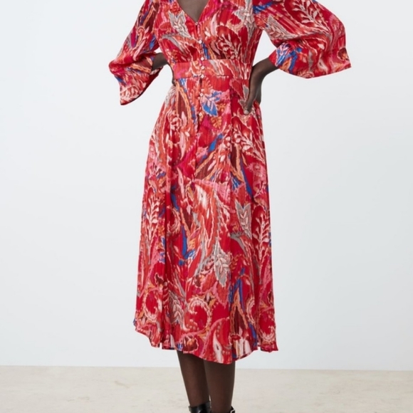 Dresses | Zara Metallic Thread Dress Xs Nwt | Poshmark